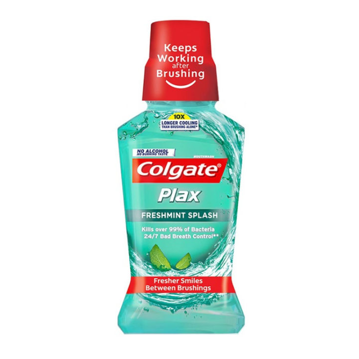 Colgate Plax Antibacterial Mouthwash Freshmint Splash 250ml | Lazada PH