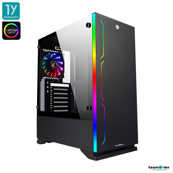 เคสคอมพิวเตอร์ Tsunami Hunter Eagle H8 RGB ATX Gaming Case (with ...