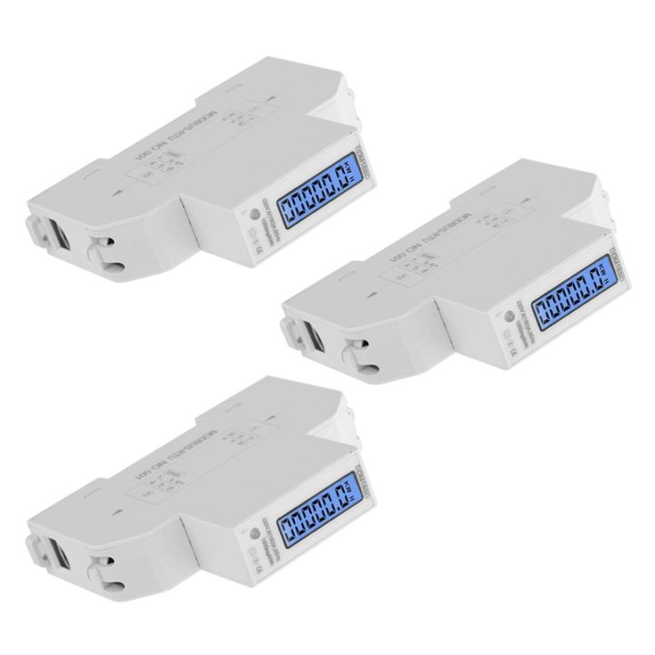 3X 5-100A 220V Energy Meter Single Phase RS485 MODBUS Protocol LCD ...