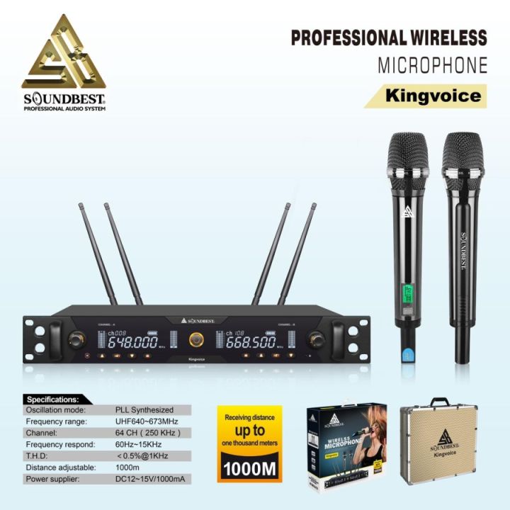 MIC WIRELESS SOUNDBEST KINGVOICE / KING VOICE ORIGINAL MICROPHONE ...