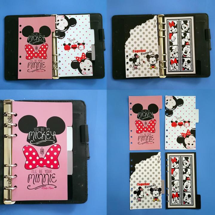 Pembatas Mickey Minnie Mouse 6 Ring A6 Binder 1 Set 4 Lembar Murah ...