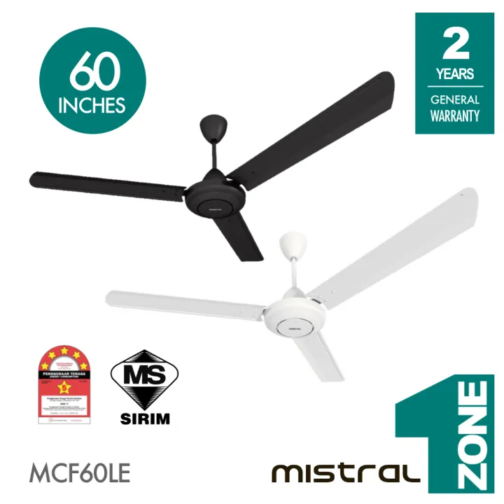 Mistral 60" Ceiling Fan 3 Blades with Electronic Regulator - Model ...