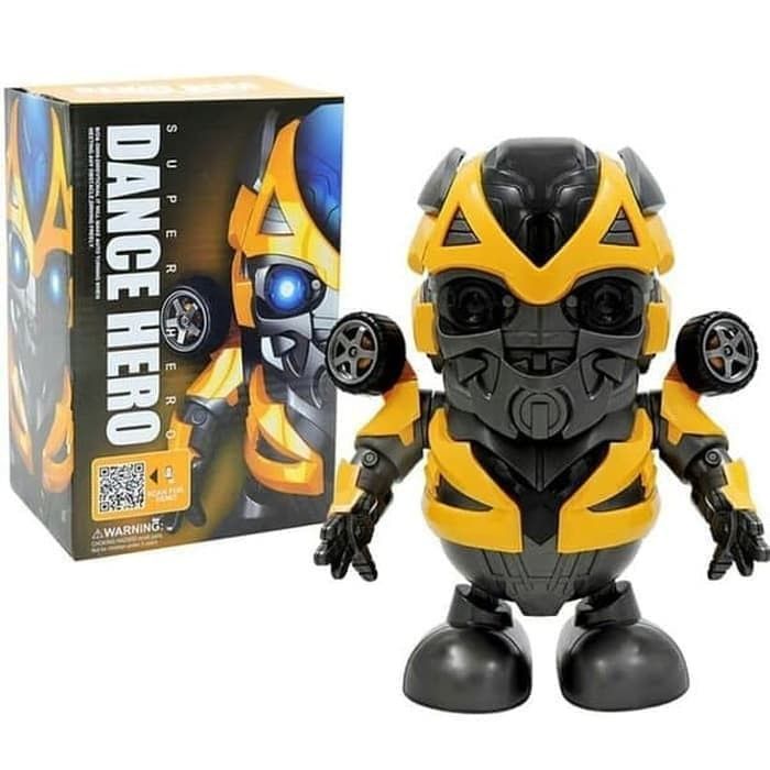 Robot Dance Mainan Anak Robot nari Joget Bumblebee ada LED juga DAN ...