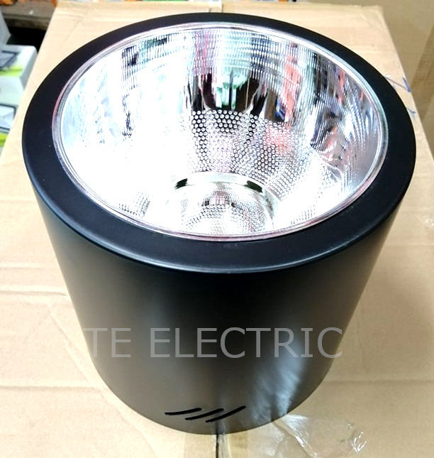 8" E27 BLACK CASING SURFACE DOWNLIGHT WITH REFLECTOR (MILO TIN LAMP) 8 ...