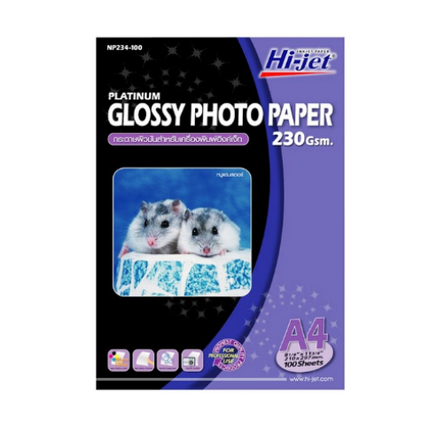 กระดาษโฟโต้มันเงา Platinum หนา 230แกรม A4/100 แผ่น NP234-100 | Lazada.co.th