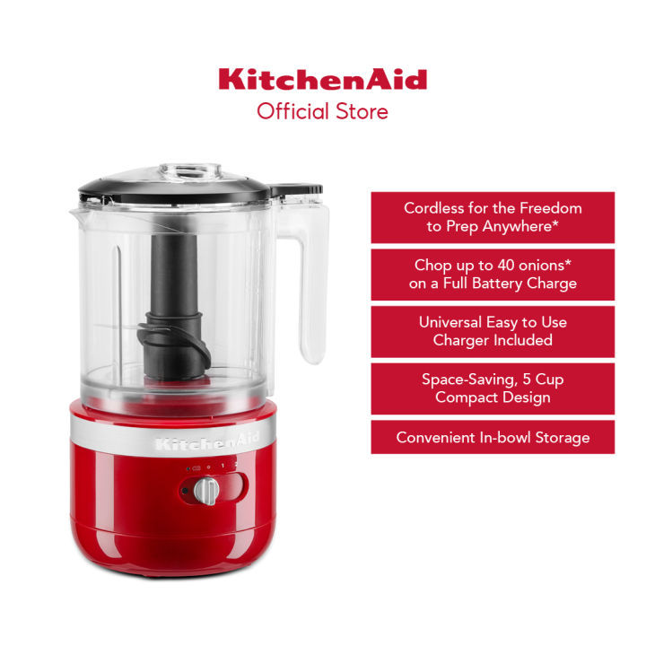 KitchenAid Cordless 5-Cup Chopper (1.18L) Mini Food Processor / Chopper ...
