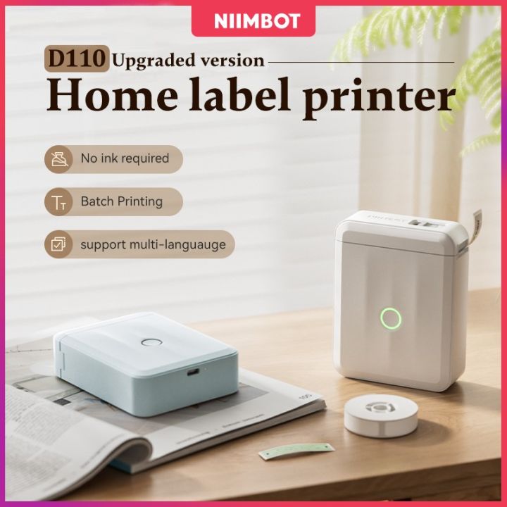 NIIMBOT D110 Portable Label Printer Name Sticker Thermal Label Maker ...