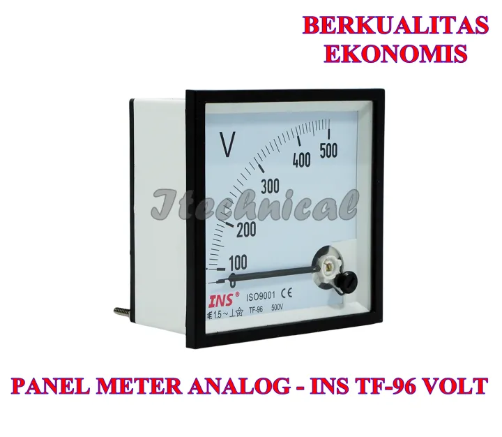 PANEL METER ANALOG INS VOLTMETER DIRECT 96x96 JARUM 500V | Lazada Indonesia