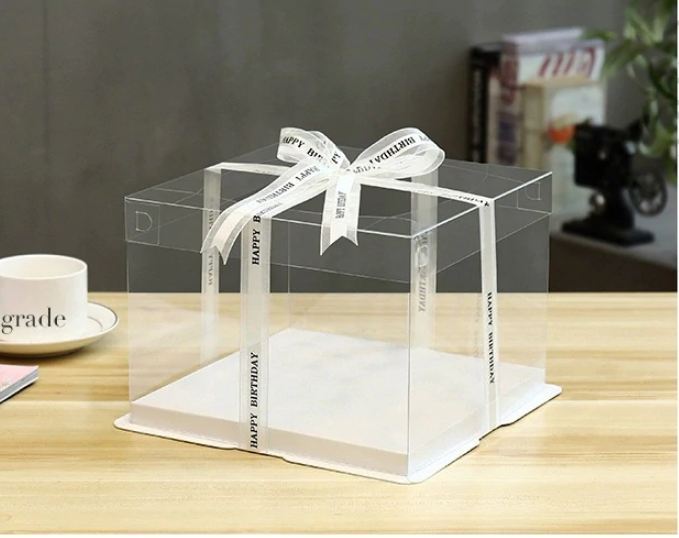 Creative Transparent Cake Boxes packaging Box Valentine Rose Bear ...