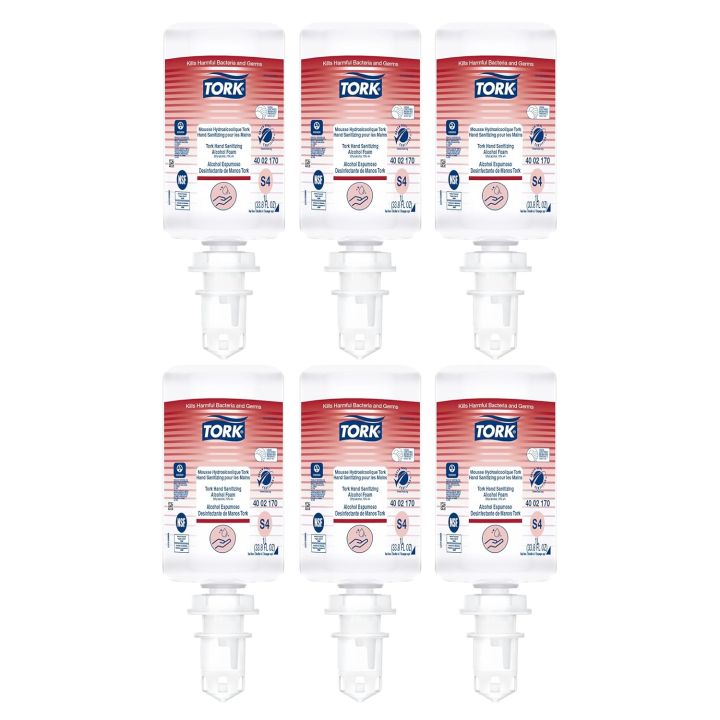 Tork Foam Hand Sanitizer S4, 6 x 1L, 400217, 33.82 Fl Oz (Pack of 6) | Lazada Singapore
