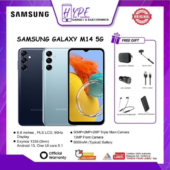 Samsung Galaxy M14 5G (6GB RAM +128GB ROM) 6.6" FHD+ 90Hz Display I ...