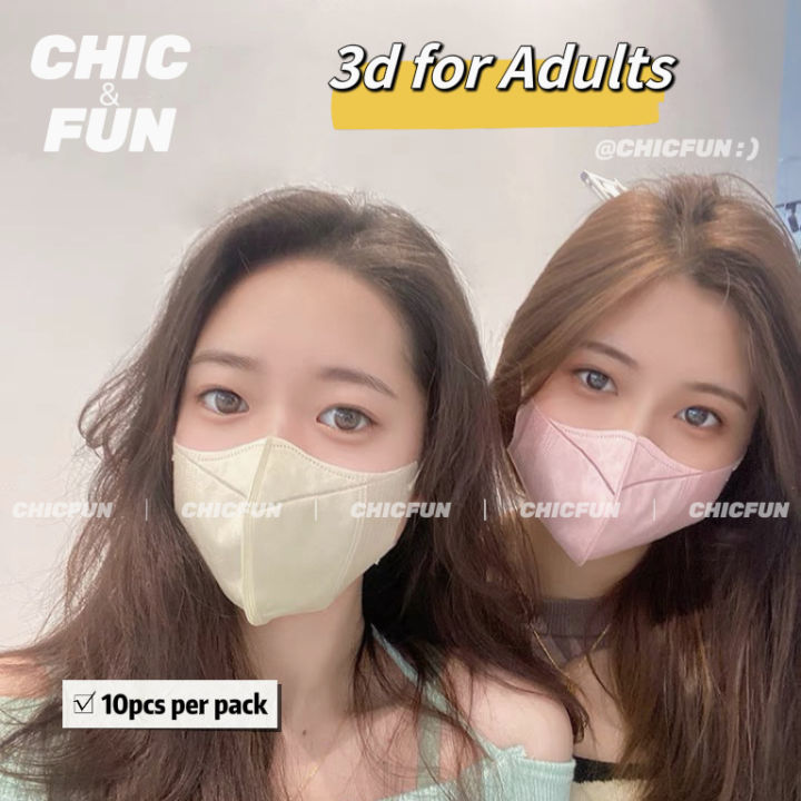 10pcs per pack 3d korean face mask random color(earloop) | Lazada PH