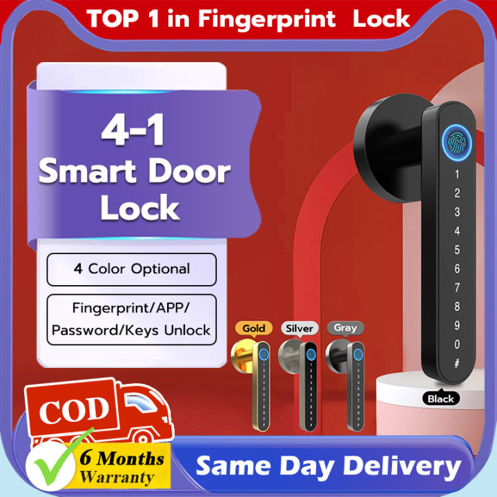 TUYA Door Lock Fingerprint Door Lock Smart Door Lock Set Digital Door ...