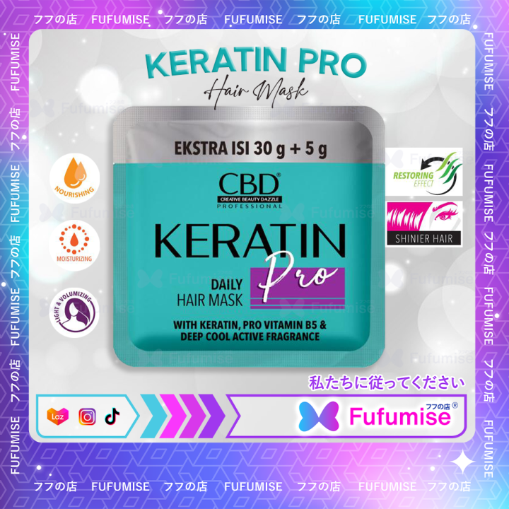 CBD Professional Hair Treatment Keratin Pro Hair Mask Sachet 30g+5g ...