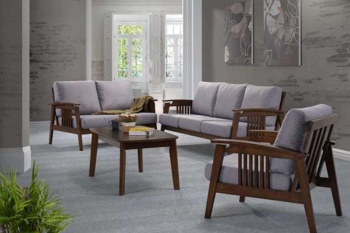 Sala set Sunny 3-1-1 Seater with Center Table - Fabric with Solid ...