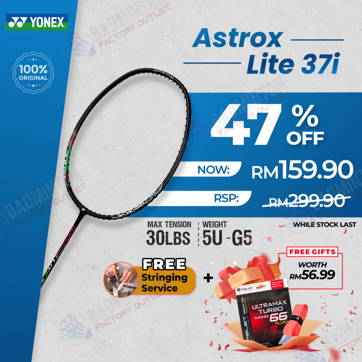 【FREE STRING & GRIP + STRINGING】 YONEX Astrox Lite 37i (Black ...