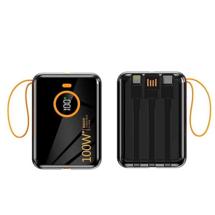 New Small 100w Mobile Power LED Display Fast Charger 3 in 1 Charging ...