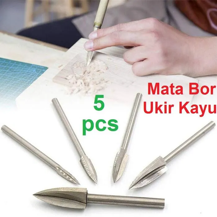⚙️ ALAT PERTUKANGAN PREMIUM | 5PCS MATA BOR UKIR KAYU ELEKTRIK ALAT ...