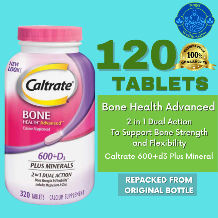 Caltrate Bone Health Advanced 600+D3 Plus Minerals- 120 Tablets ...
