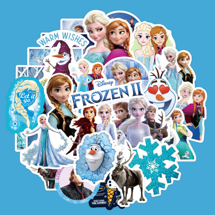 Ready Stock 50 in 1 Frozen Sticker Anna Elsa Sticker | Lazada