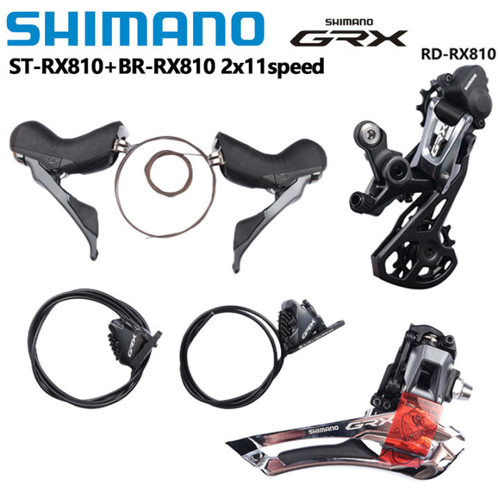 SHIMANO GRX ST-RX810 BR-RX810 Groupset 2X11 Speed Road ดิสก์เบรคจักรยาน ...