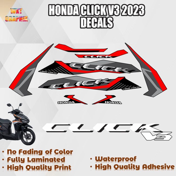 HONDA CLICK V3 2023 STOCK DECALS (WATERPROOF, NO FADE, FULLY LAMINATED ...