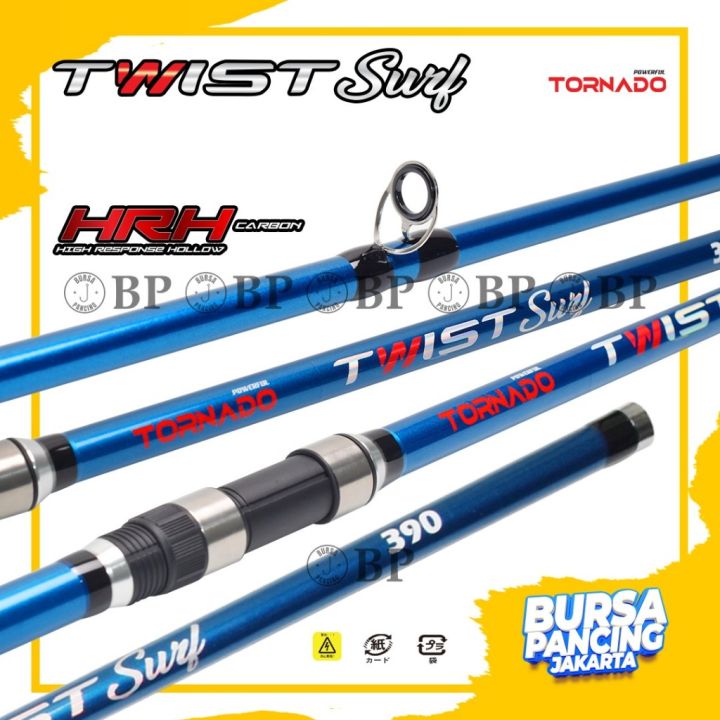 Tornado Joran Pancing Spinning Twist Surf Carbon Joran Sambung 3 Cocok ...
