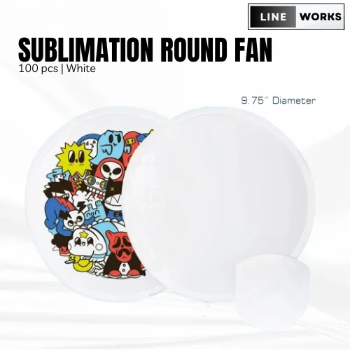 Lineworks - (100PCS) White Sublimation Round Fan | Lazada PH