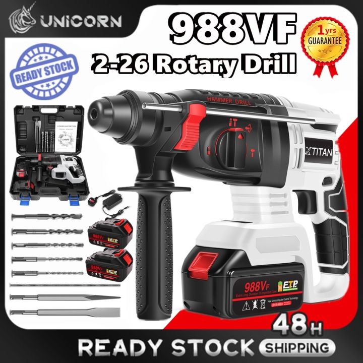 Promo Xtitan 988vf 3 Mode Brushless Rotary Hammer Drill Electric