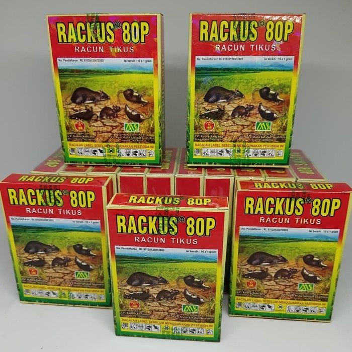 SS 1 Box Rackus 80P Racun Tikus Serbuk Tabur Pembasmi Tikus isi 10 ...
