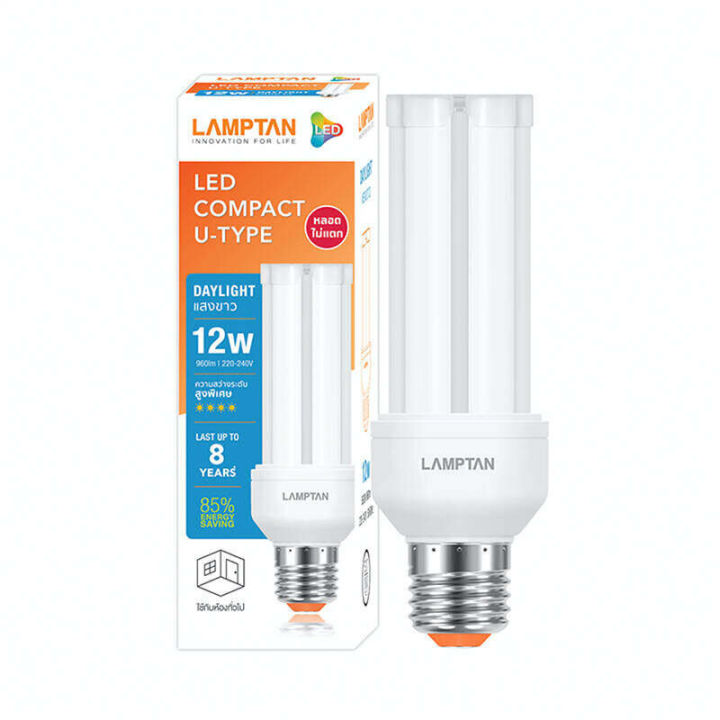 Lamptan หลอดไฟตะเกียบ LED Compact U-Type 12W (แสงขาว) เทียบเท่าหลอด ...