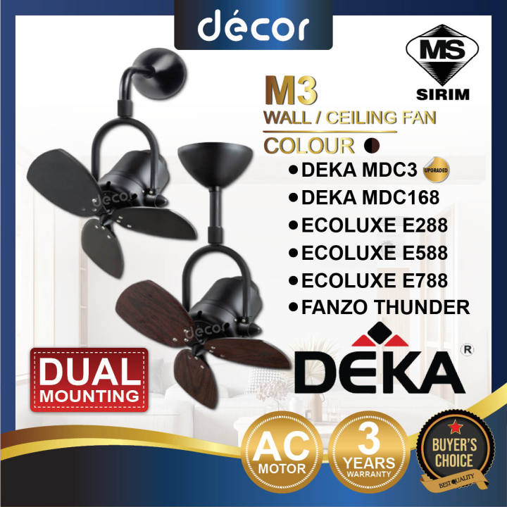 Deka Ecoluxe Fan M3 E288 16 E588 18 Fanzo Thunder 20 Remote