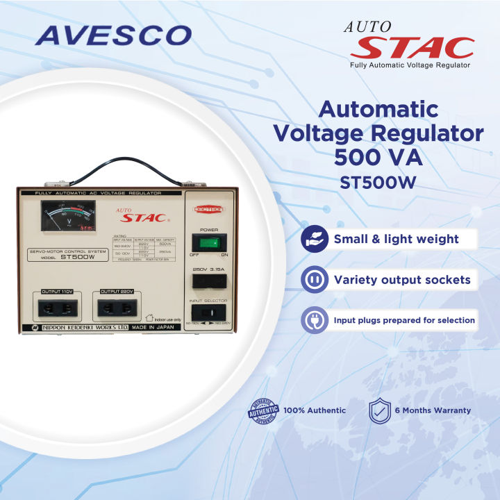 Auto Stac | 500VA AVR Servo Motor Automatic Voltage Regulator | ST-500 ...