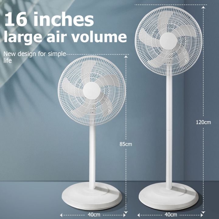 youbang Electric fan 16" 3-speed wind speed 5-blade vertical fan ...