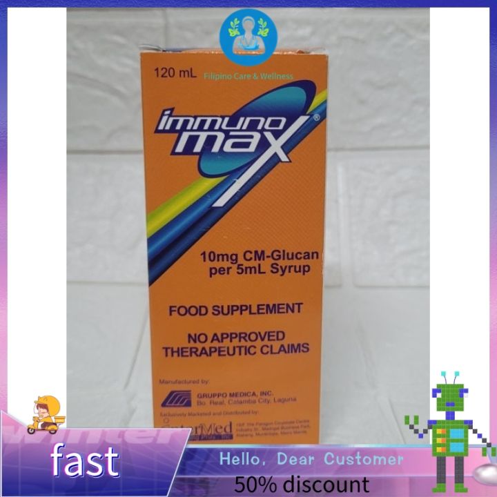 Immuno max 10mg cm-Glucan per 5ml syrup (120ml) | Lazada PH