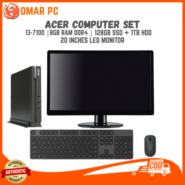 ACER DESKTOP COMPUTER SET I3-7100 |8GB RAM DDR4|I3-8100|16GB RAM DDR4 ...