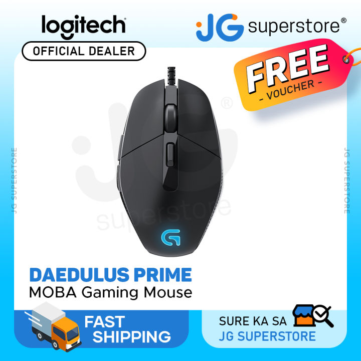 Logitech G302 Daedalus Prime MOBA Gaming Mouse with 4000 DPI, 6 Programmable Buttons for Gaming ...