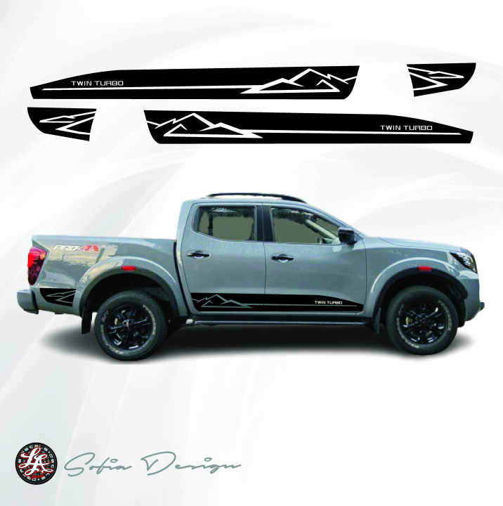 Nissan Navara Pro 4X Customized Body Sticker Cut Out Vinyl Sticker ...