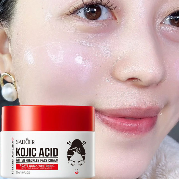 Kojic Acid Whitening Freckle Cream Remove Dark Spots Melanin Melasma ...