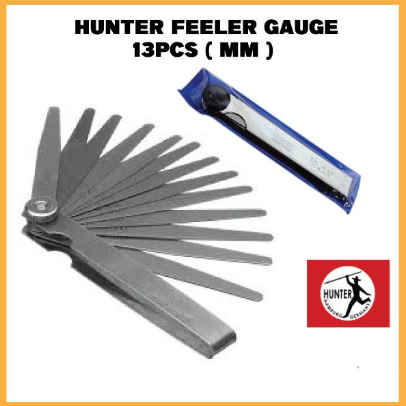 13PCS 0.05-1.00MM HUNTER FEELER GAUGE ( MADE IN GERMANY ) | Lazada