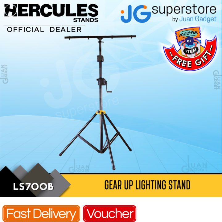 Hercules LS700B Quick-N-EZ Gear Up Crank Light Stand with 45kg Weight ...