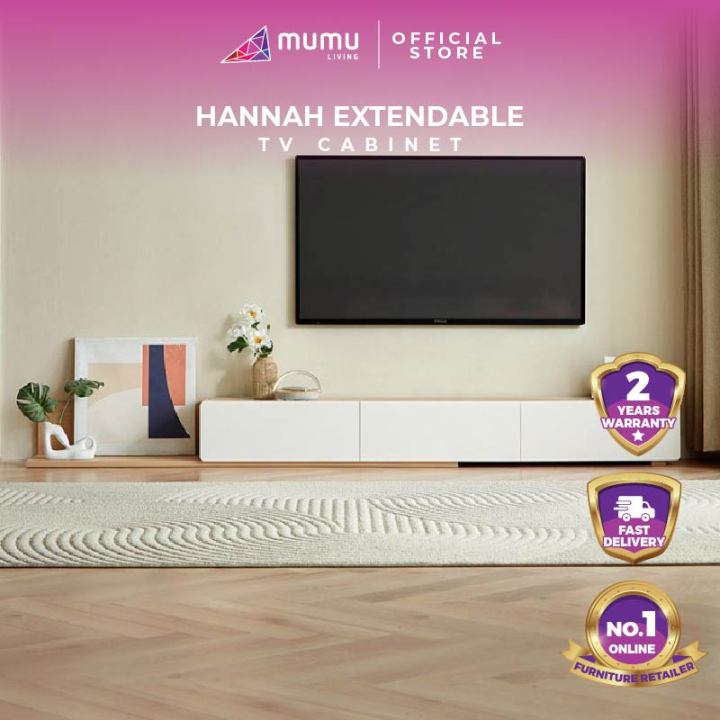 [MUMU Living] Hannah Extendable TV Cabinet | Lazada