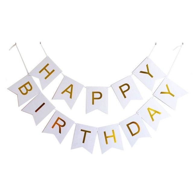 Banner Happy Birthday Segilima Segi Lima White Gold Black Blue Pink ...