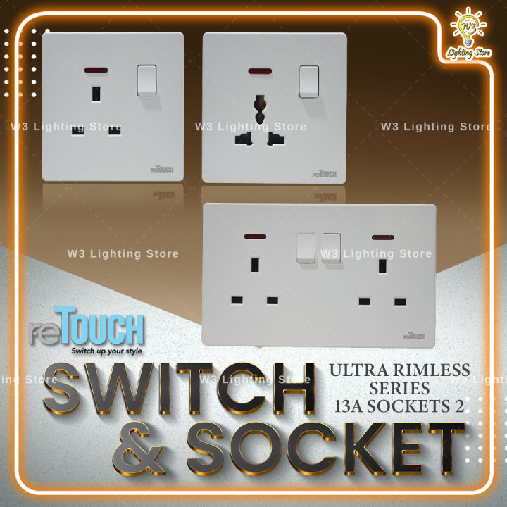 [WHITE] reTouch Ultra Rimless Series Switch & Socket [SIRIM] | Lazada