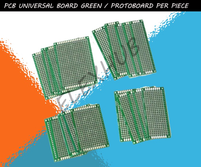 PCB UNIVERSAL BOARD GREEN (SINGLE/DOUBLE SIDED) PROTOBOARD Prototyping ...