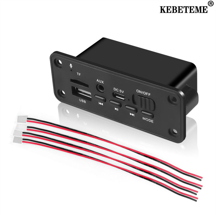 KEBETEME DC 5V 6W Amplifier Bluetooth 5.0 Decoder Board 3W MP3 Player ...