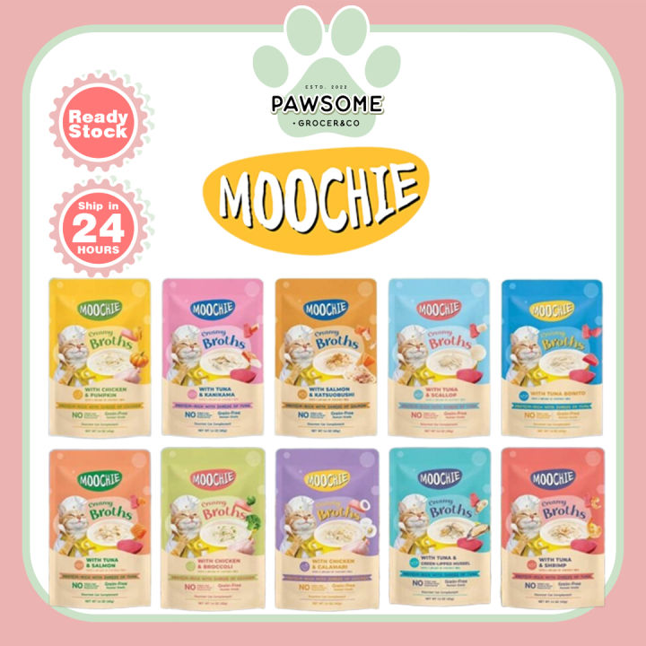 MOOCHIE Creamy Broths Cat Wet Food Pouch 40g | Lazada