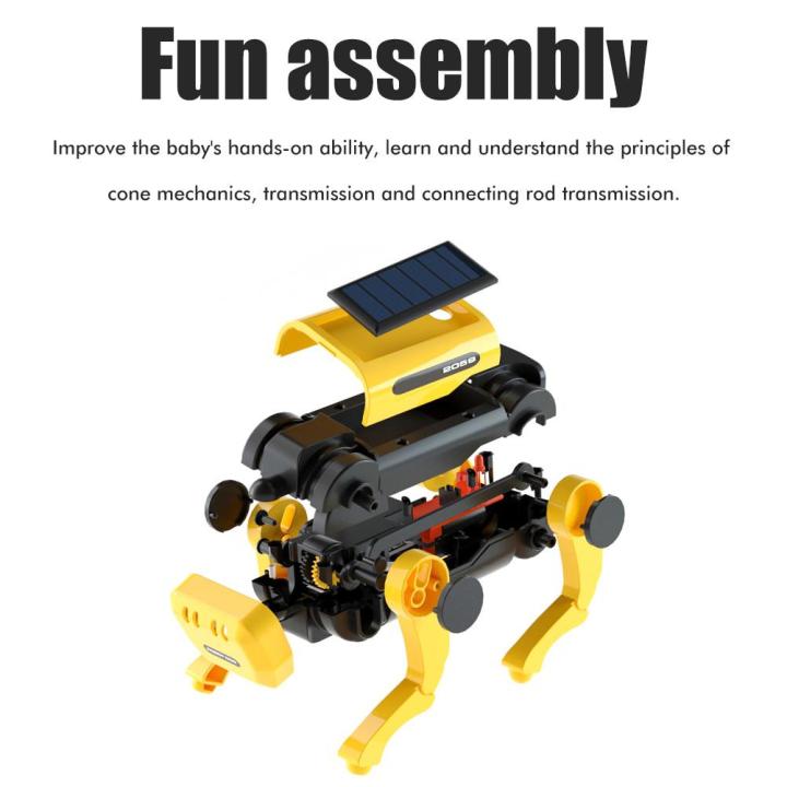 Solar Robot Kit 4 Legged Dog Robot Model ABS Plastic for School ...
