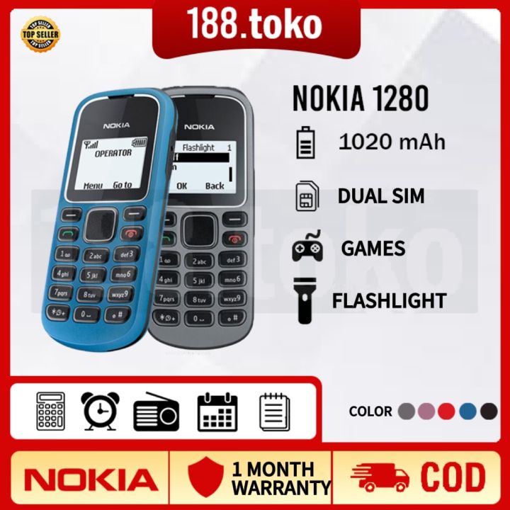 Nokia 1280 keyboard classic phone feature cellphone keypadphone | Lazada PH