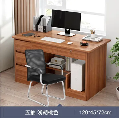 Office desk office computer desktop desk full set of tables and chairs ...